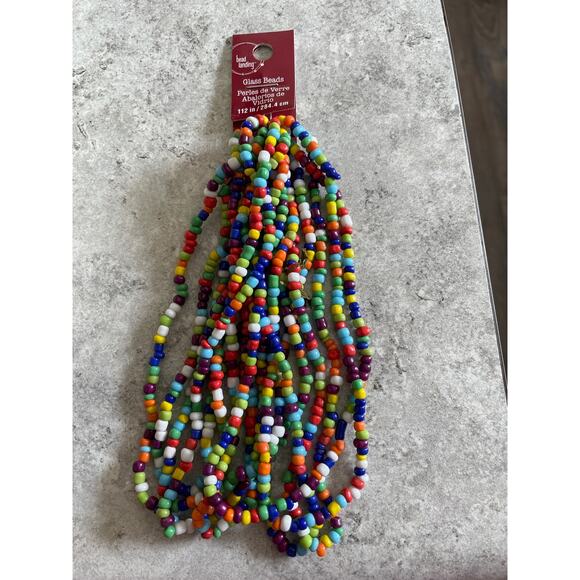 Lead Bead | Office | Bead Landing String Of Glass Beads 6 Seed Bright ...